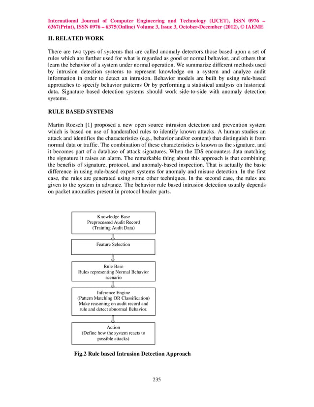 A Review Of Anomaly Based Intrusions Detection In Multi Tier Web Applications Pdf