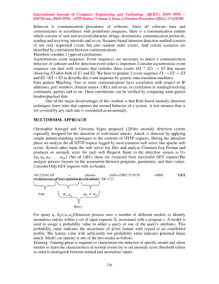 A review of anomaly based intrusions detection in multi tier web applications | PDF