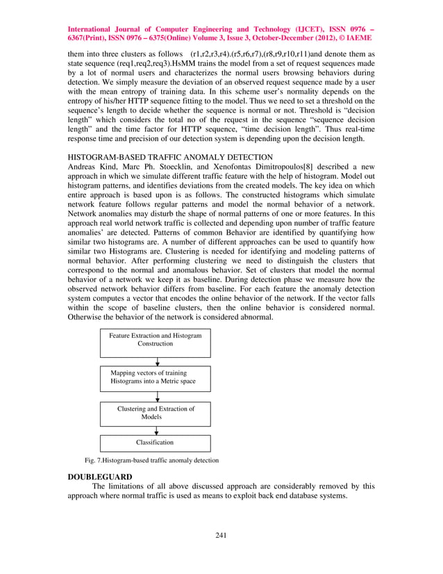 A review of anomaly based intrusions detection in multi tier web applications | PDF