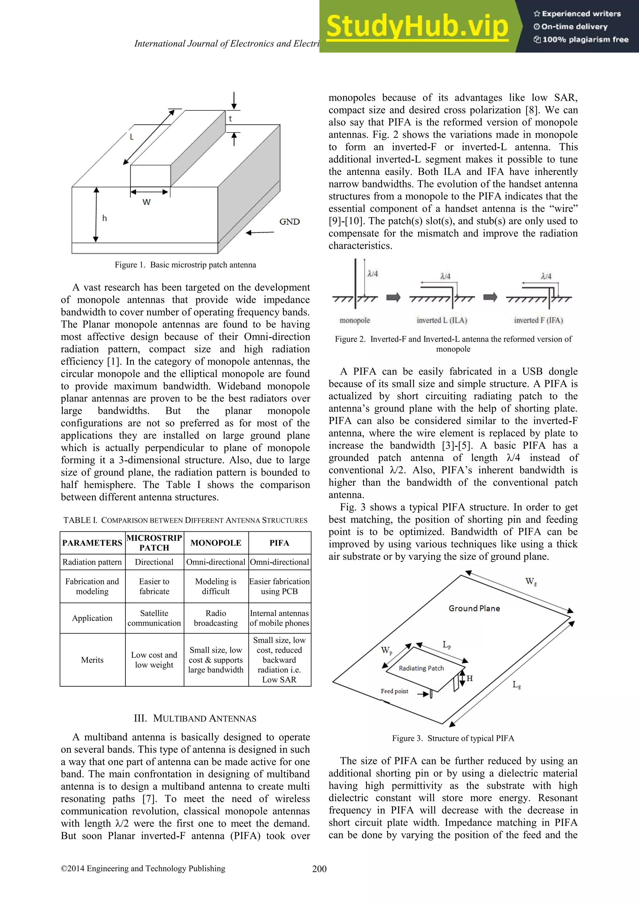 A Review Of Antennas For Wireless Communication Devices | PDF