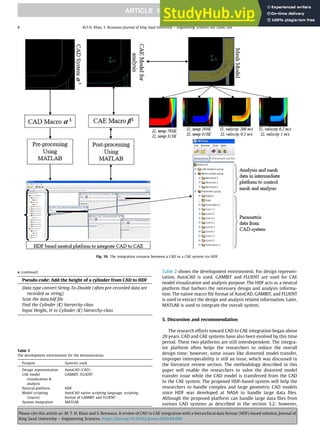 A Review Of CAD To CAE Integration With A Hierarchical Data Format (HDF)-Based Solution | PDF