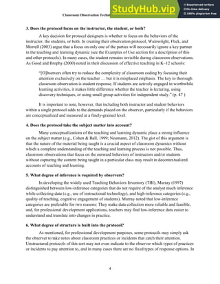 A review of classroom observation techniques used in postsecondary ...