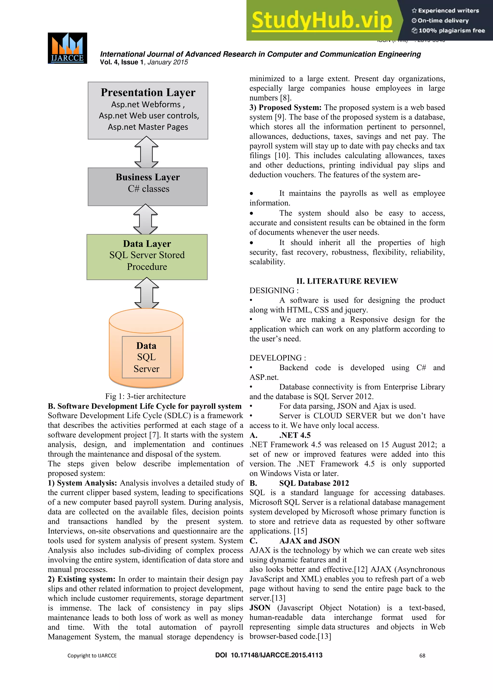 A Review Of Computerized Payroll System | PDF