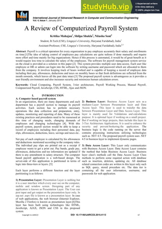 A Review Of Computerized Payroll System | PDF