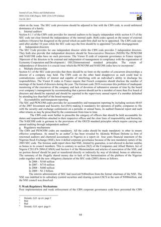 A review of corporate governance codes and best practices in | PDF