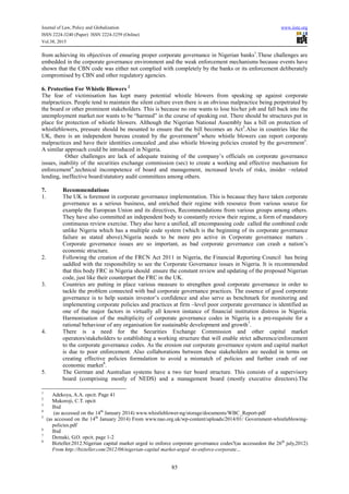 A review of corporate governance codes and best practices in | PDF