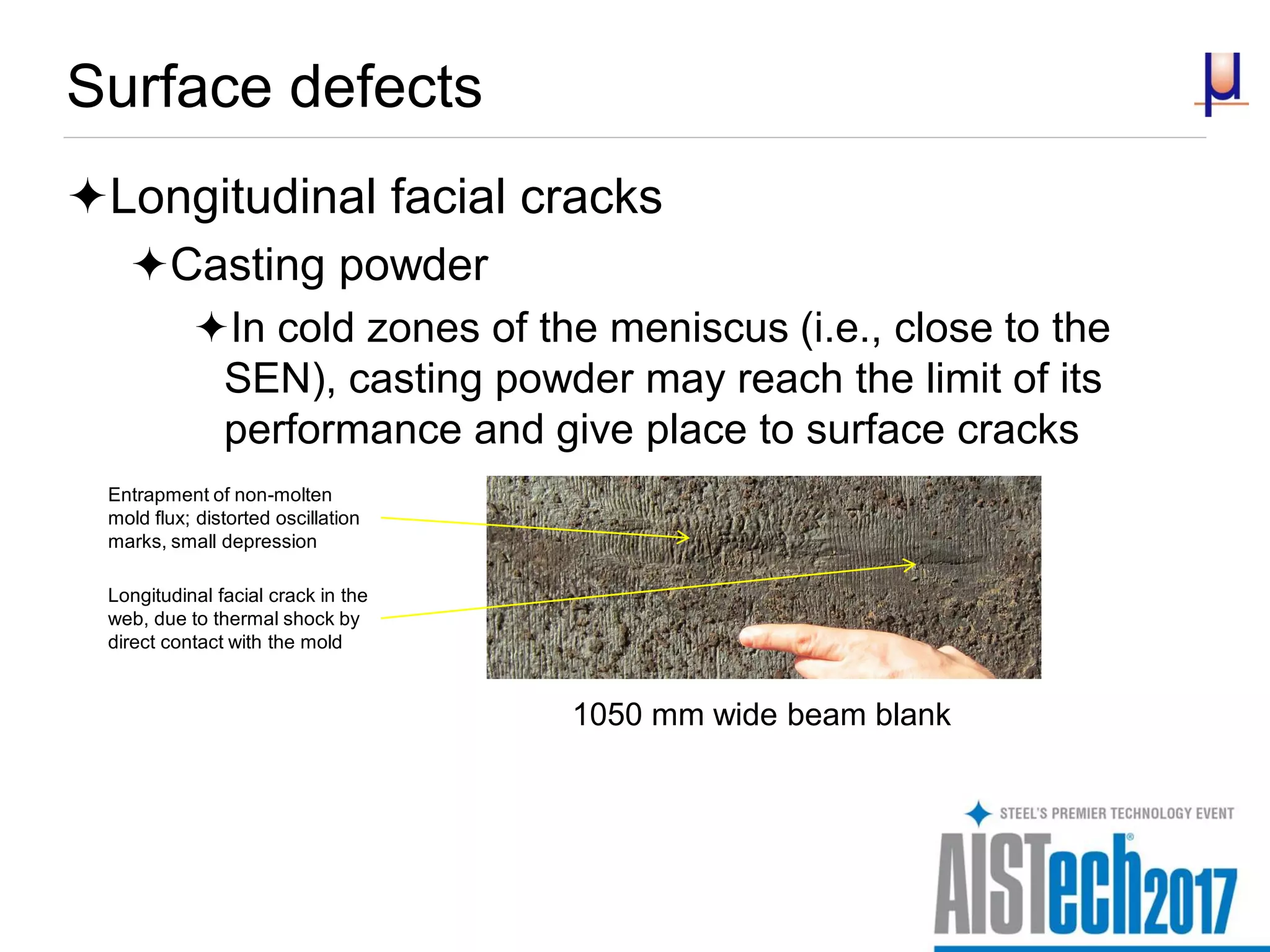 A review of defects in beam blank casting and the measures proposed for ...