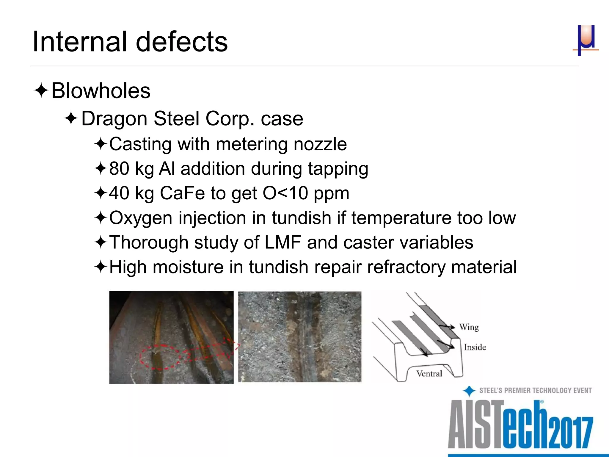 A review of defects in beam blank casting and the measures proposed for ...