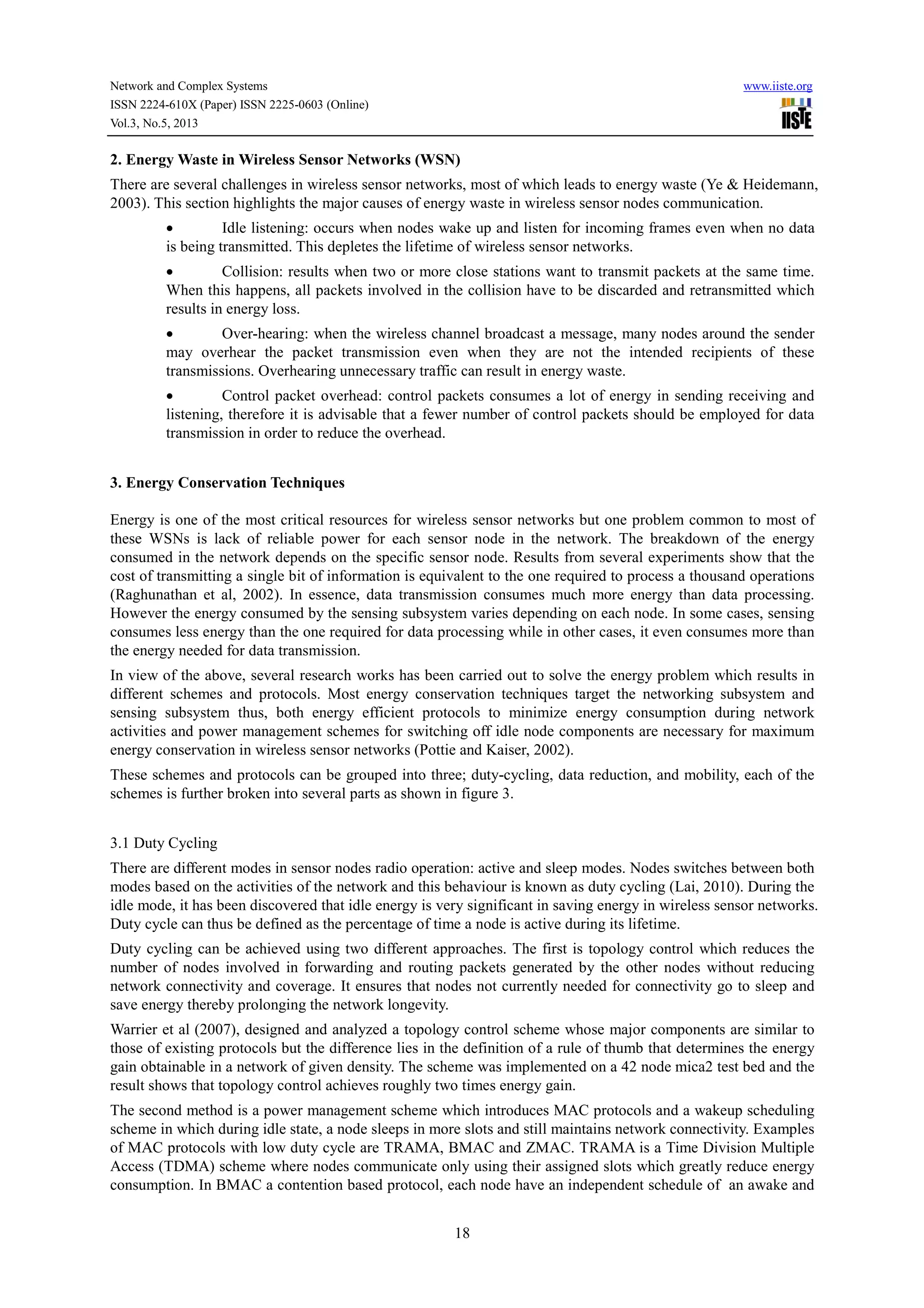 A review of energy conservation in wireless sensor networks | PDF