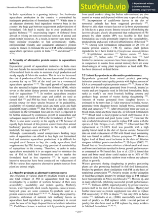 A Review Of Fish Meal Replacement With Fermented Biodegradable Organic ...