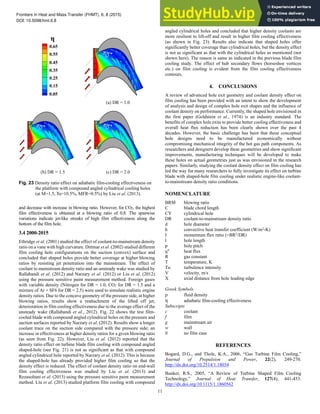 A Review Of Hole Geometry And Coolant Density Effect On Film Cooling | PDF