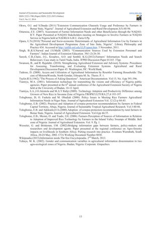 A review of information needs of rice farmers | PDF | Agriculture | Industries