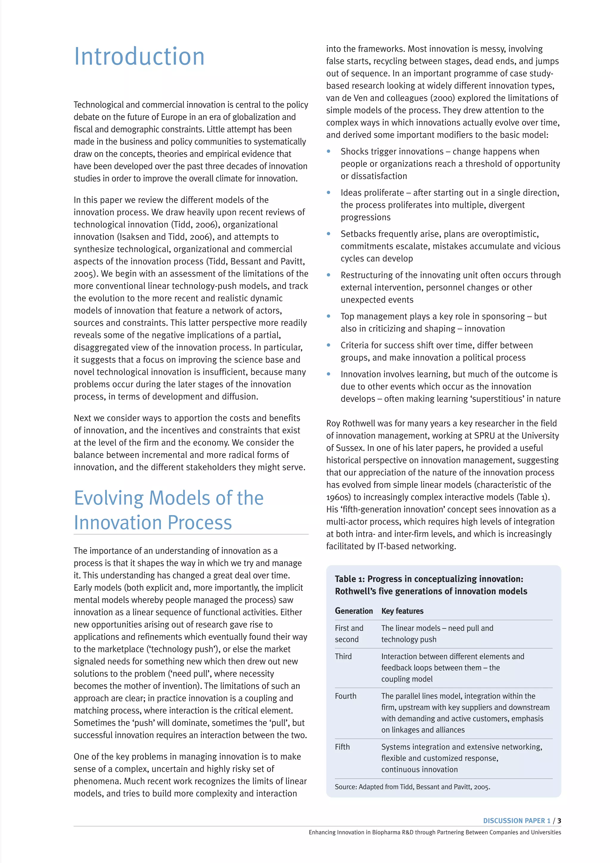 A review of innovation models | PDF
