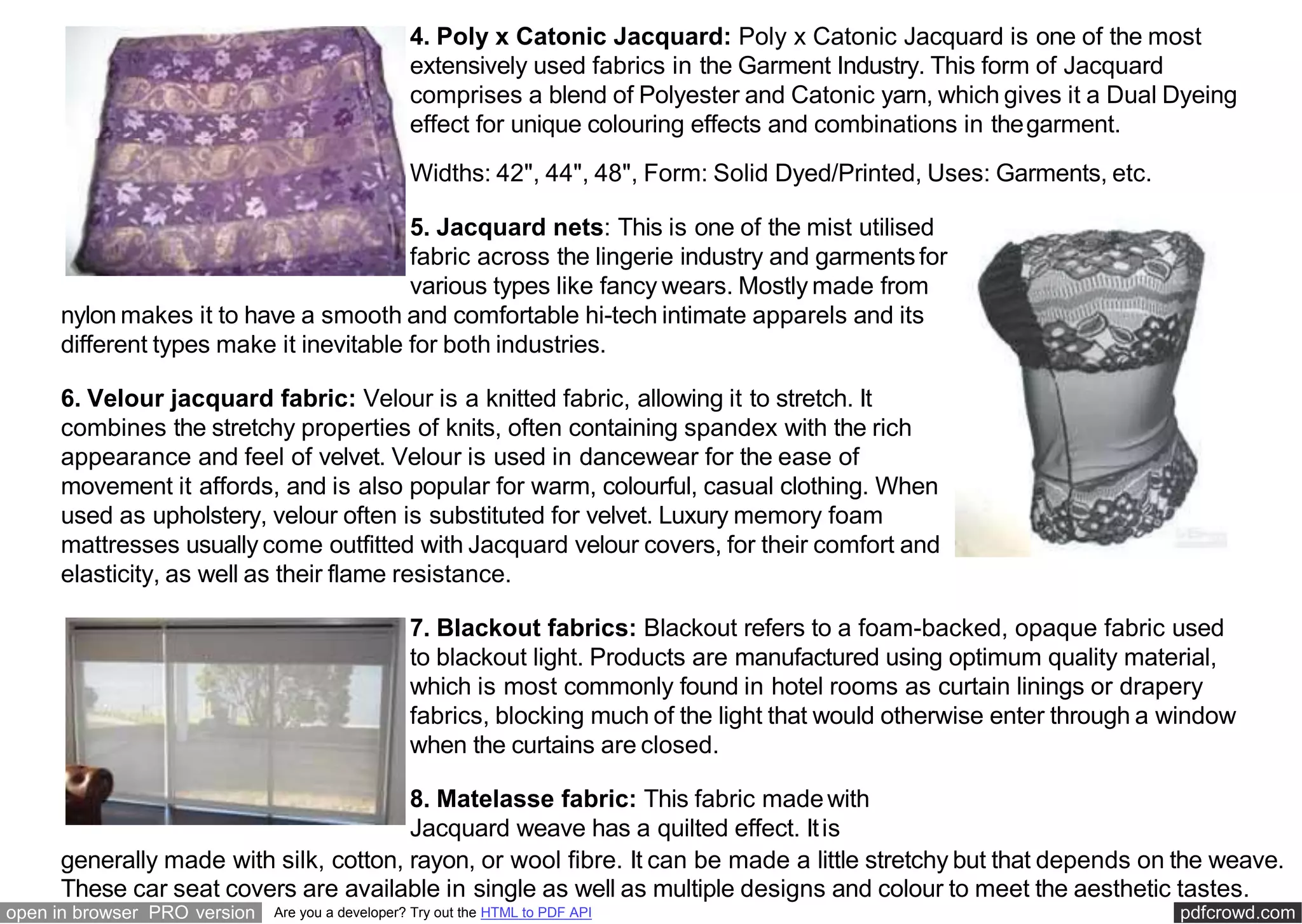 A review of jacquard fabric | PDF
