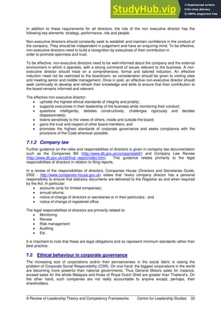 A Review Of Leadership Theory And Competency Frameworks | PDF