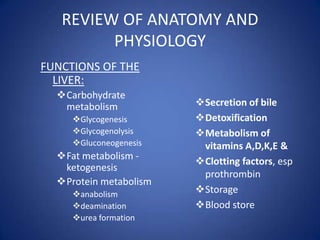 A review of liver anatomy and physiology for anesthesiologists | PPTX ...