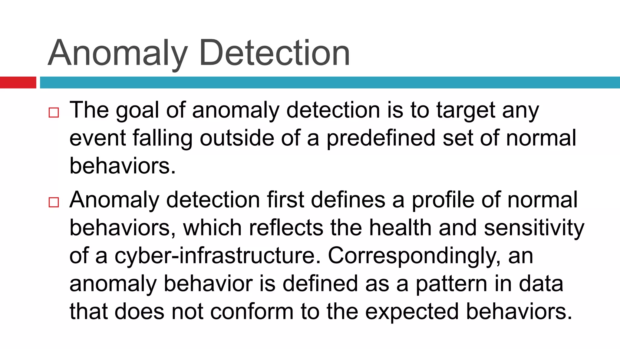 A Review Of Machine Learning Based Anomaly Detection Ppt