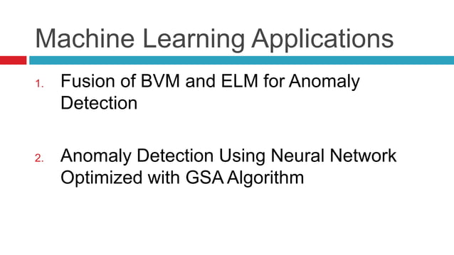 A Review Of Machine Learning Based Anomaly Detection Ppt
