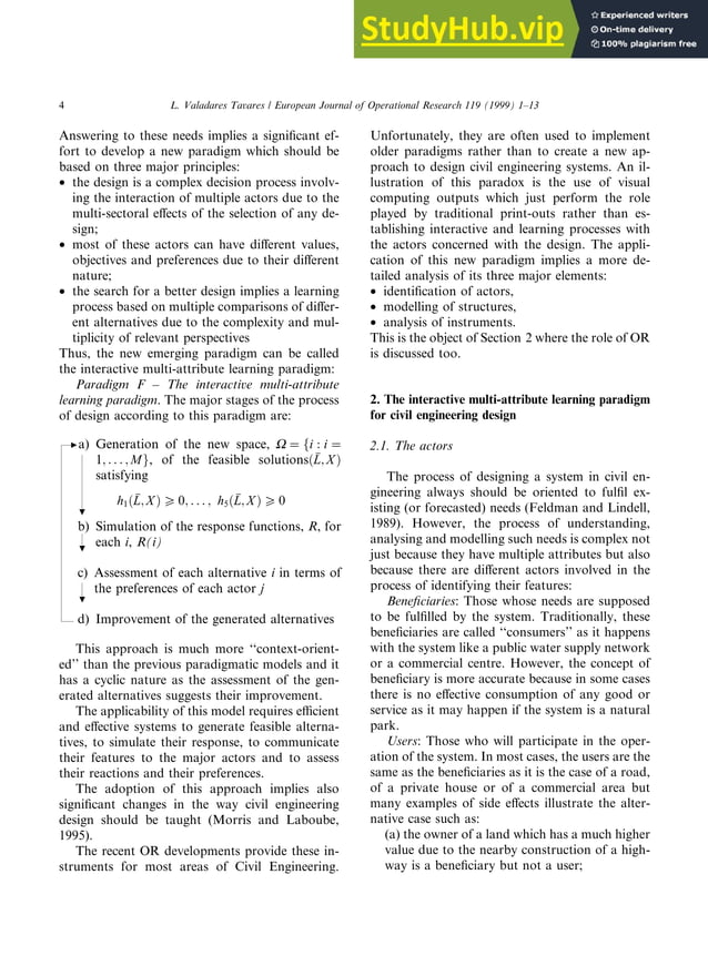 A Review Of Major Paradigms And Models For The Design Of Civil Engineering Systems | PDF | Civil ...