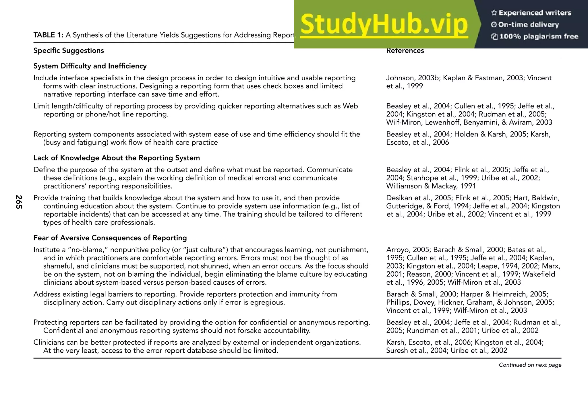 A Review Of Medical Error Reporting System Design Considerations And A ...