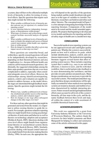 A Review Of Medical Error Reporting System Design Considerations And A ...