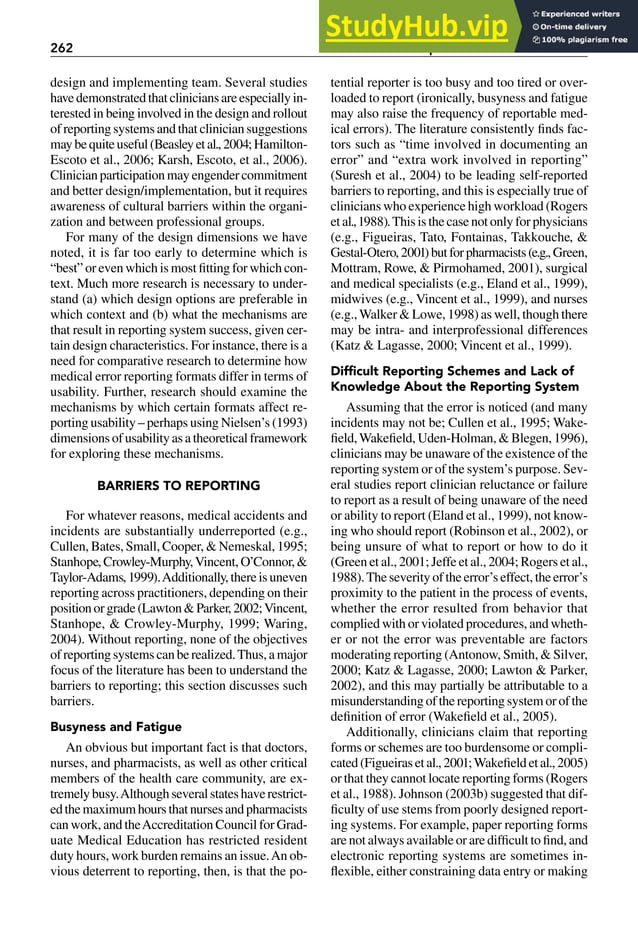 A Review Of Medical Error Reporting System Design Considerations And A Proposed Cross-Level ...