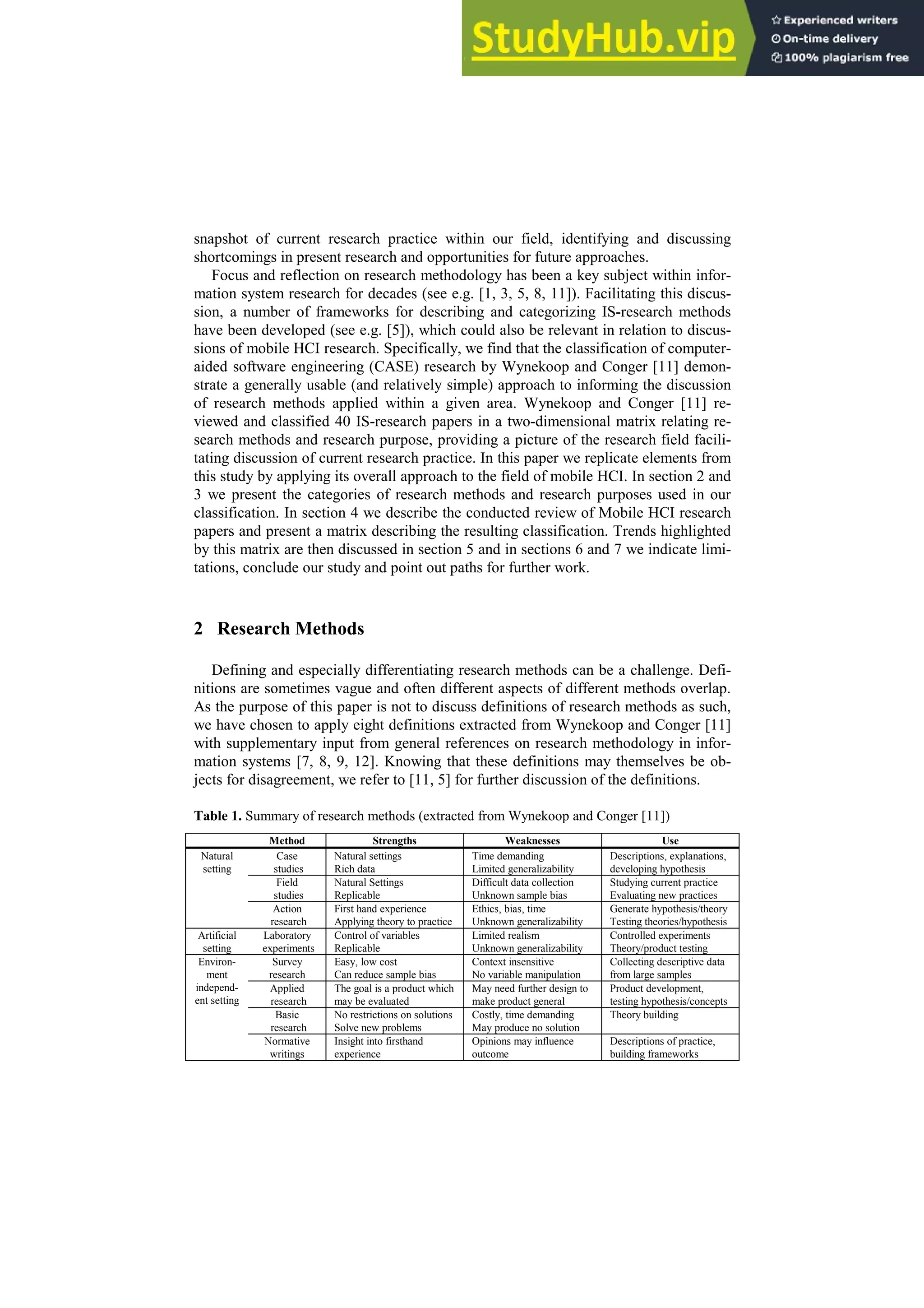 A Review Of Mobile HCI Research Methods | PDF