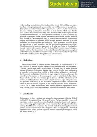 A Review Of Mobile HCI Research Methods | PDF