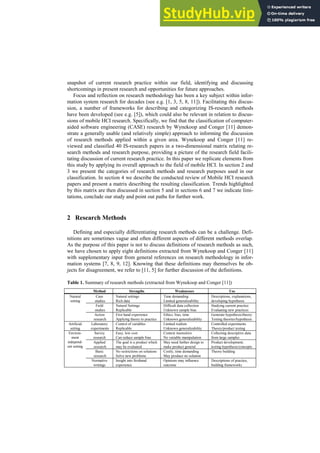 A Review Of Mobile HCI Research Methods | PDF