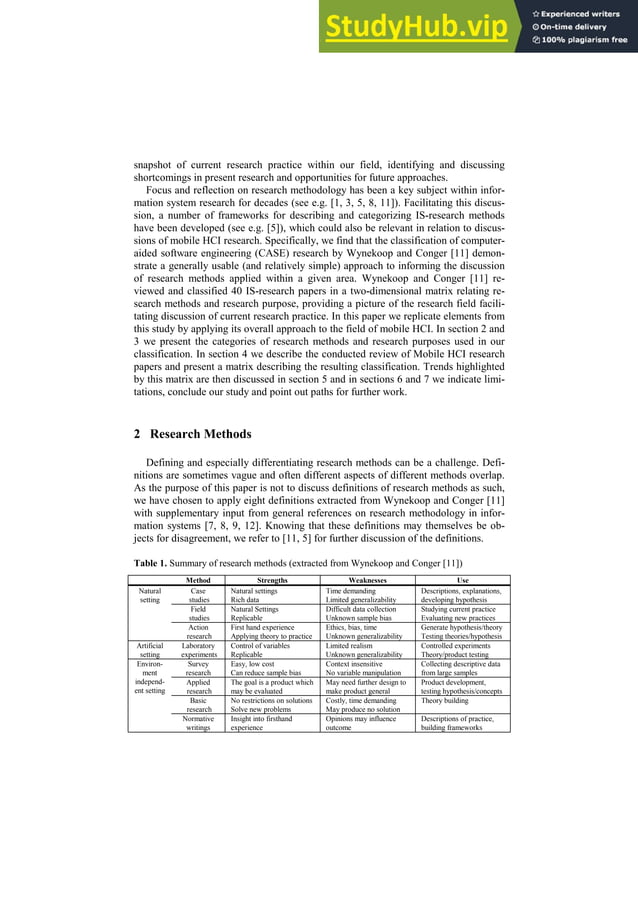 A Review Of Mobile HCI Research Methods | PDF