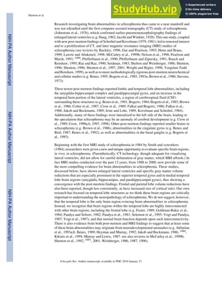 A Review Of MRI Findings In Schizophrenia | PDF