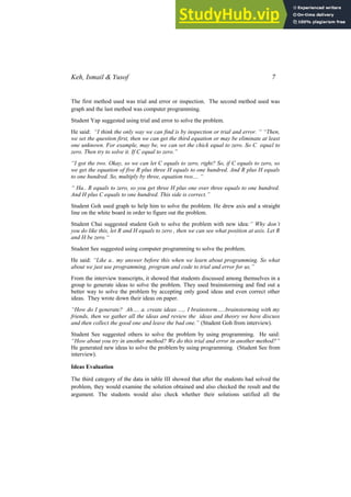 A Review Of Open-Ended Mathematical Problem | PDF