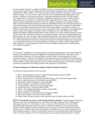 A Review Of Paradigms For Evaluating The Quality Of Online | PDF