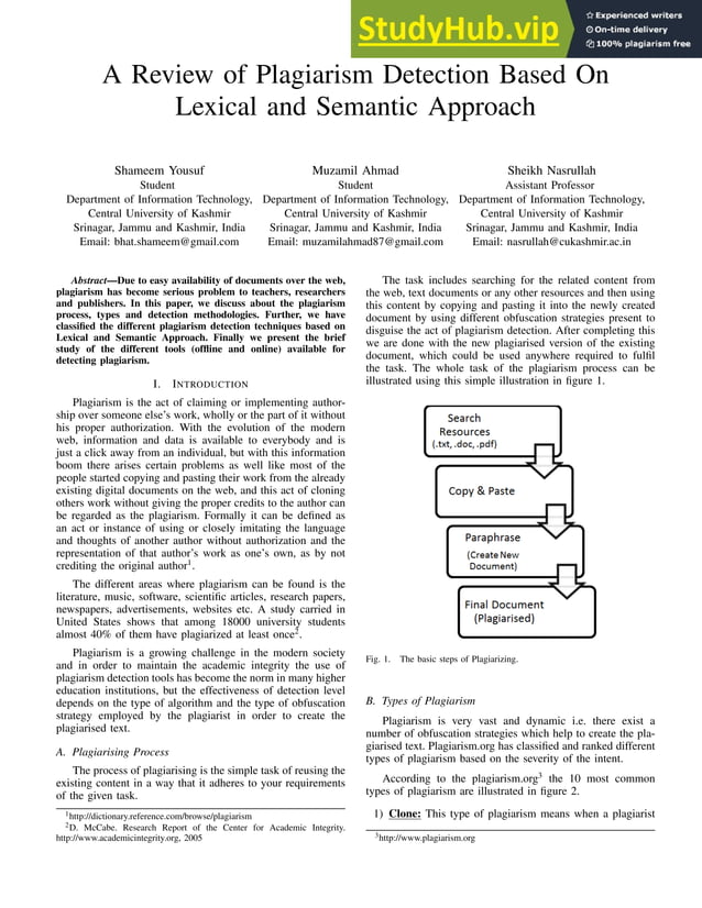 A Review Of Plagiarism Detection Based On Lexical And Semantic Approach | PDF
