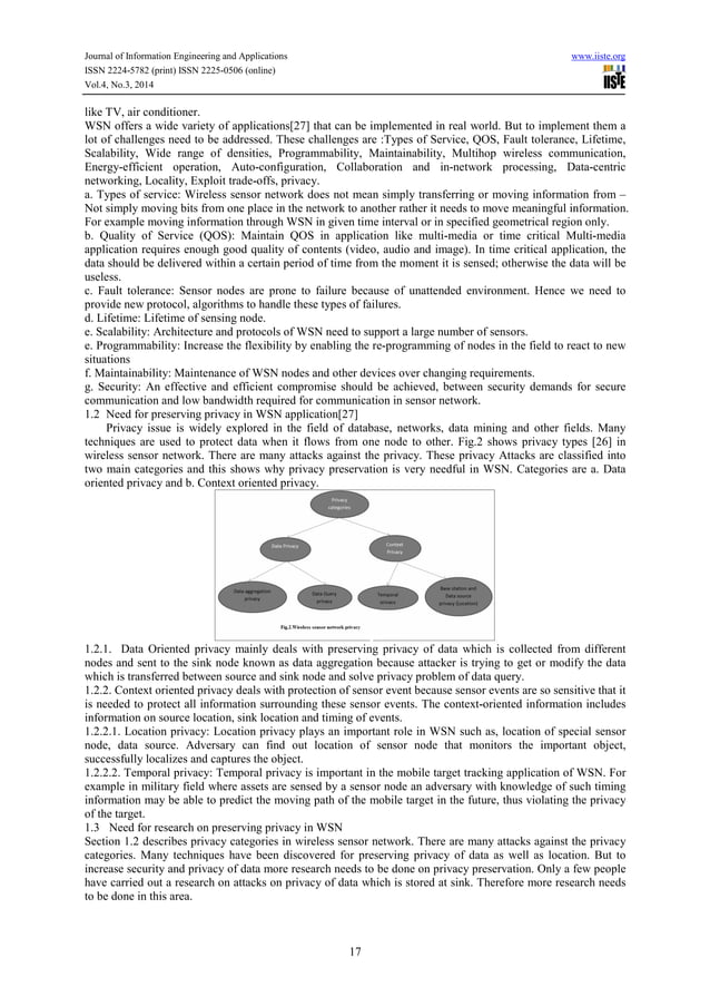 A Review Of Privacy Preserving Techniques In Wireless Sensor Network Pdf