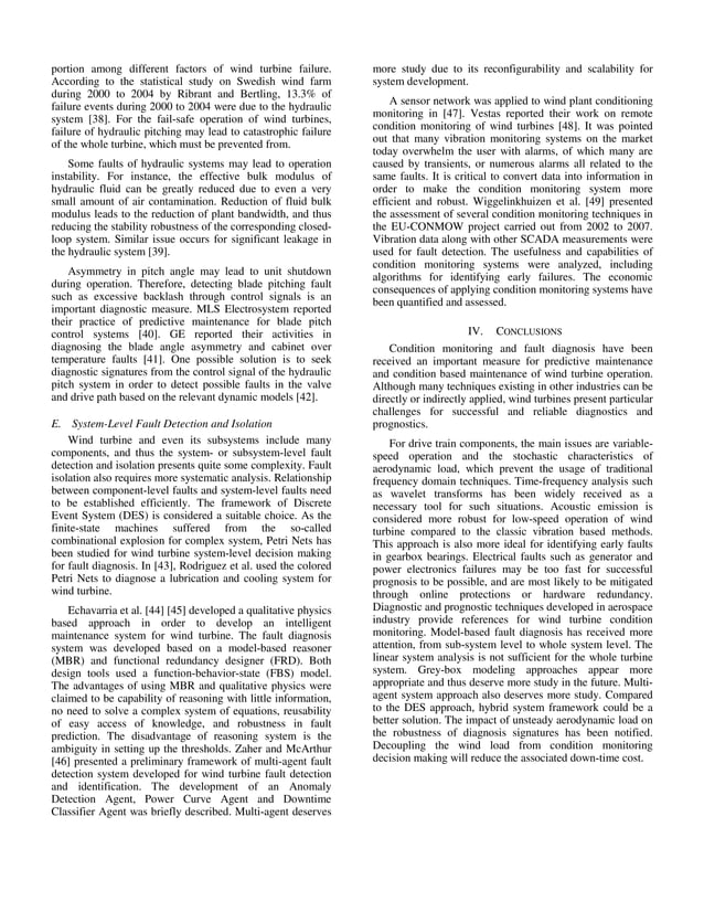 A Review Of Recent Advances In Wind Turbine Condition Monitoring And