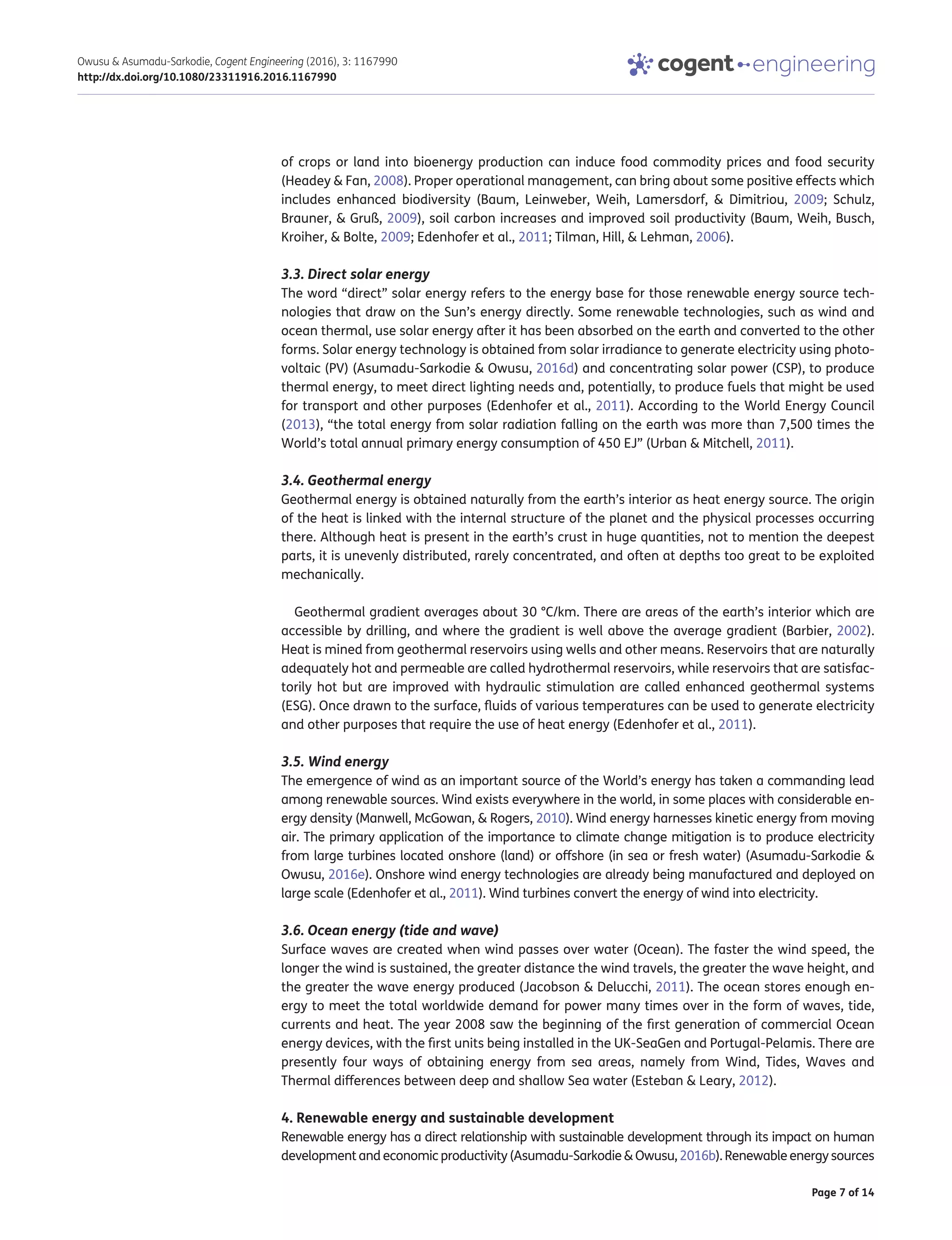 A review of renewable energy sources sustainability issues and climate ...