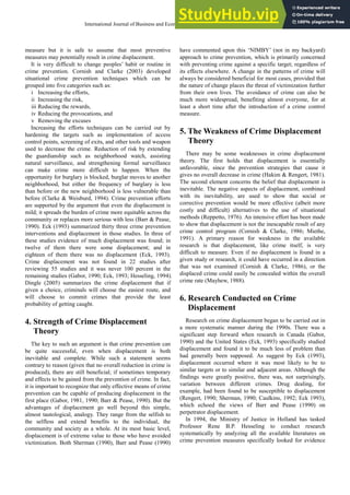 A Review Of Research On Crime Displacement Theory | PDF
