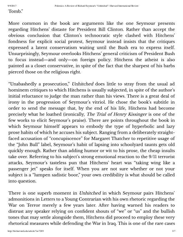 Review of Richard Seymour's 'Unhitched'