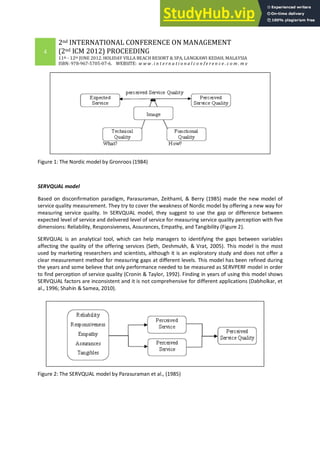 A REVIEW OF SERVICE QUALITY MODELS | PDF