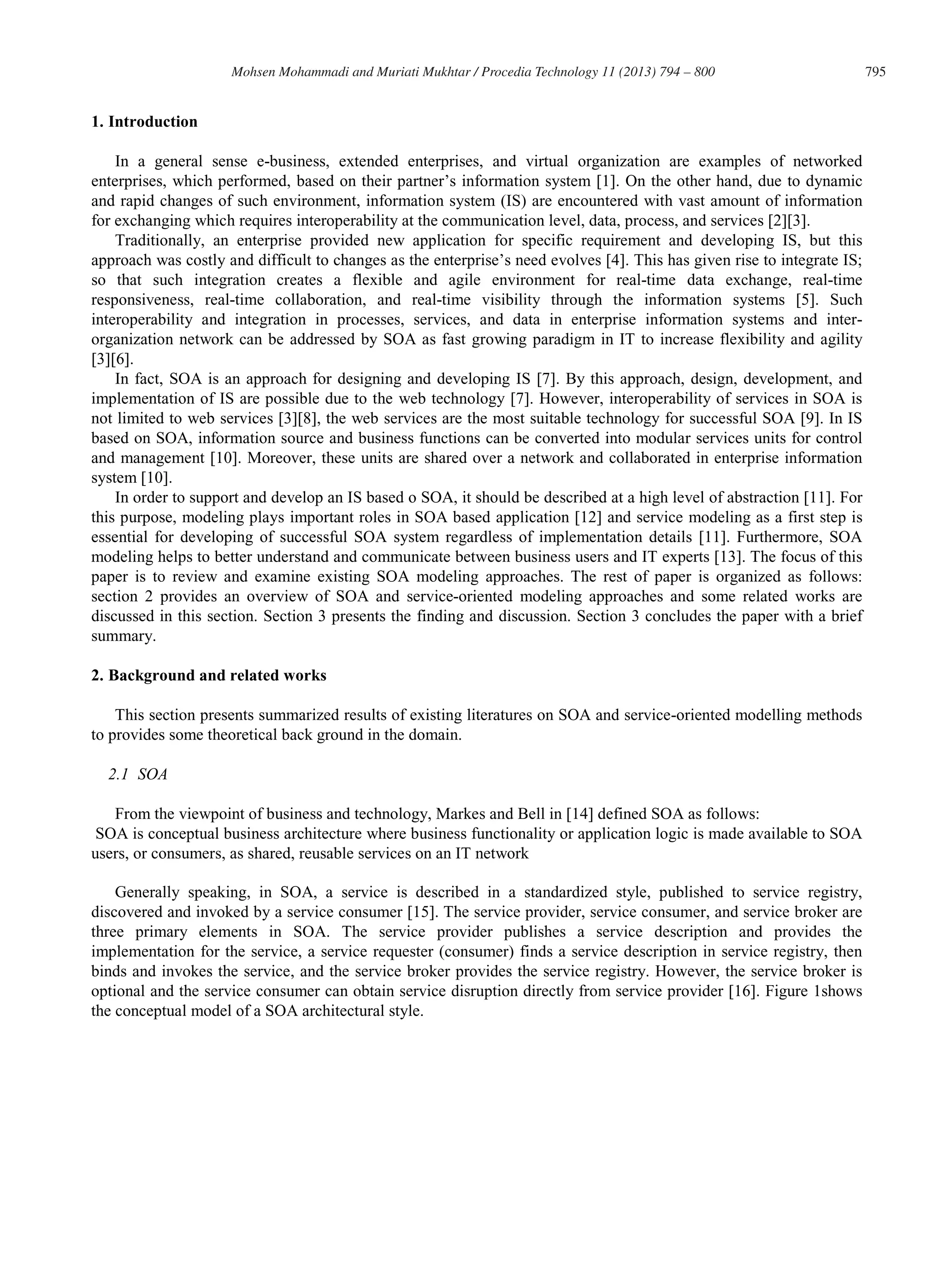 A review of soa modeling approaches for enterprise information systems ...