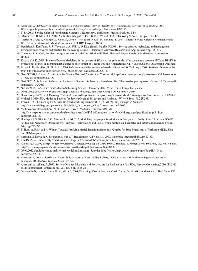 A Review Of Soa Modeling Approaches For Enterprise Information Systems
