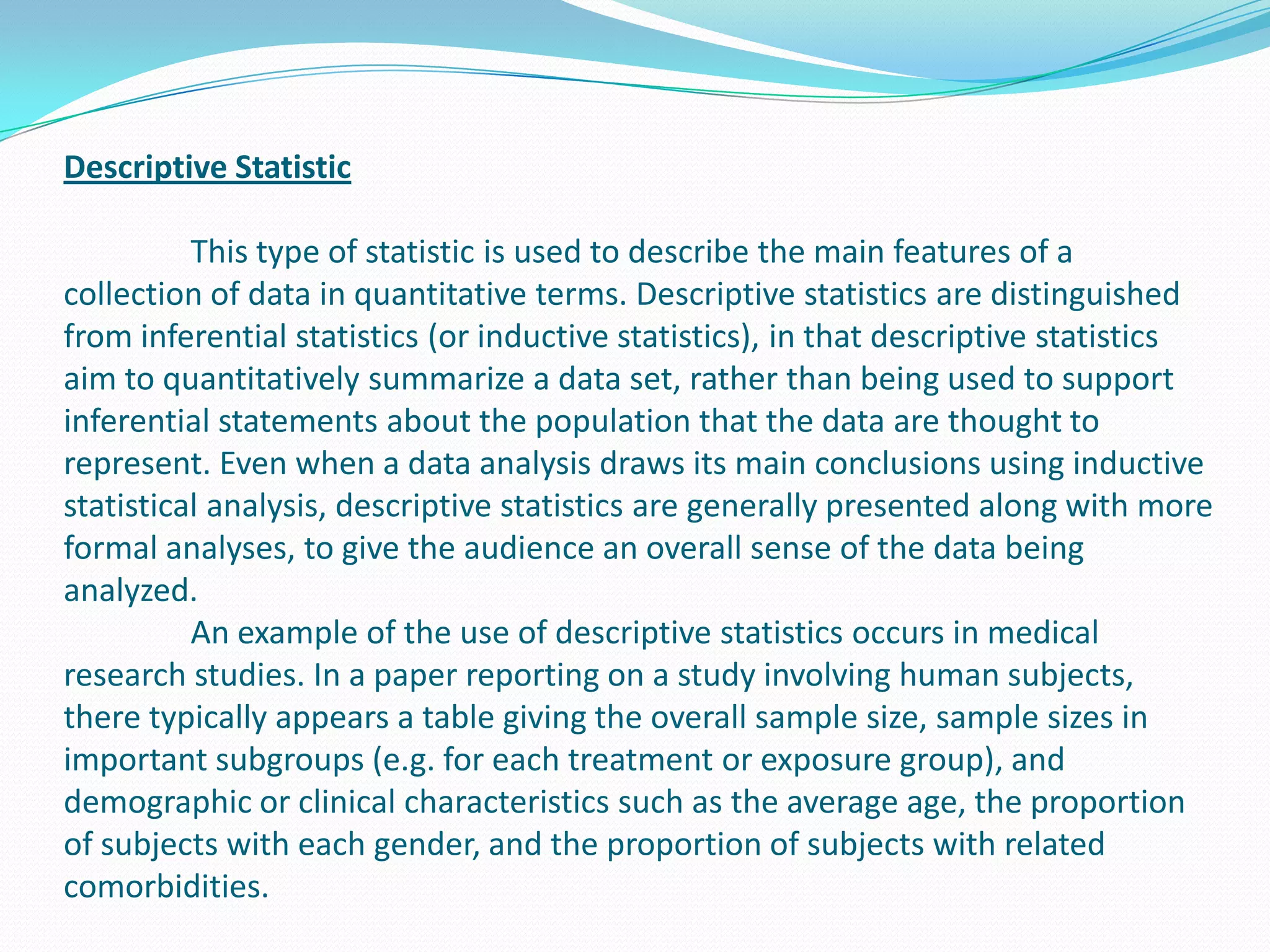 A Review Of Statistic | PPTX