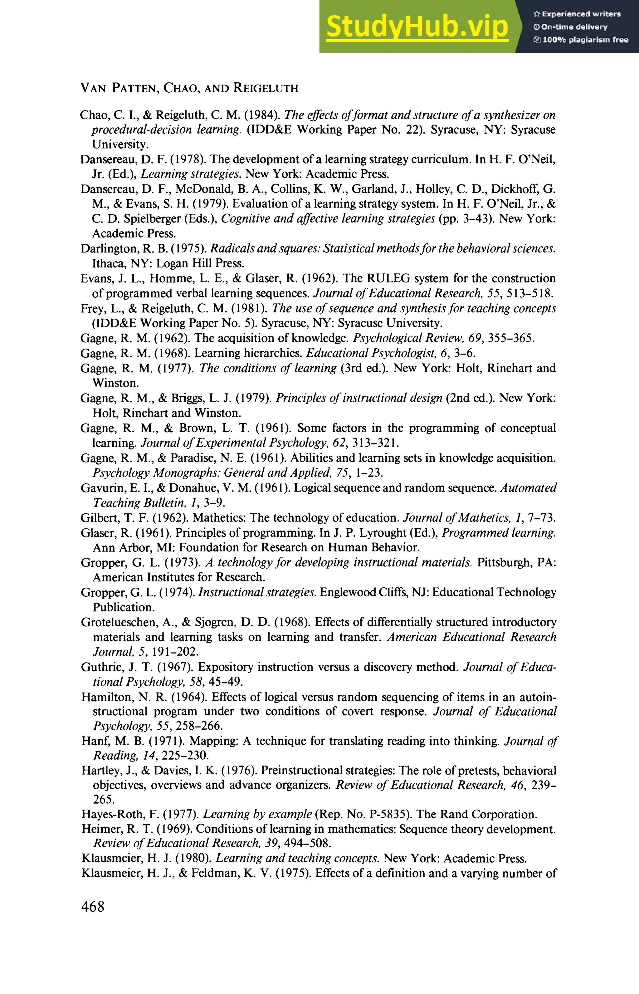 A Review Of Strategies For Sequencing And Synthesizing Instruction | PDF