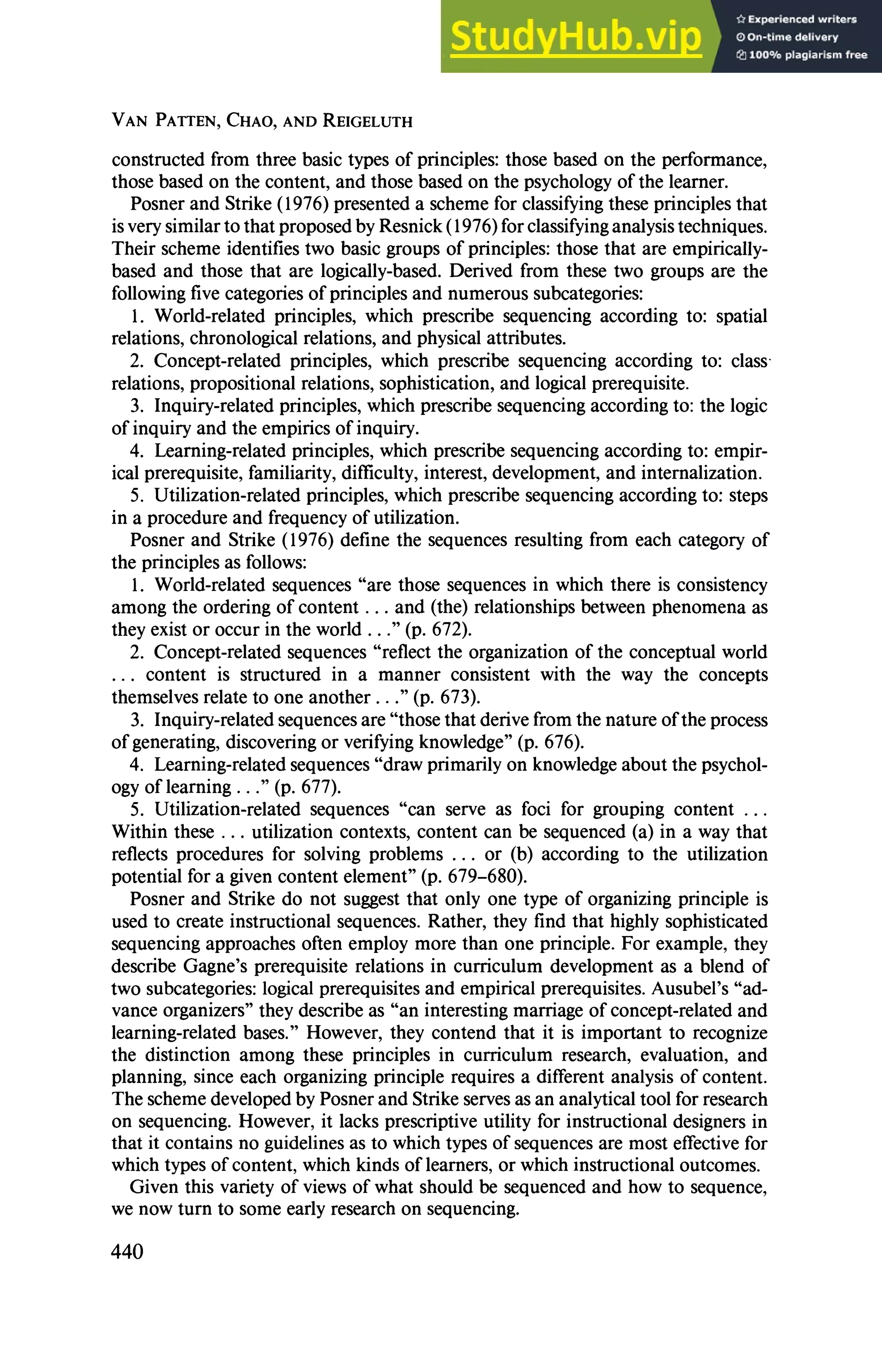 A Review Of Strategies For Sequencing And Synthesizing Instruction | PDF