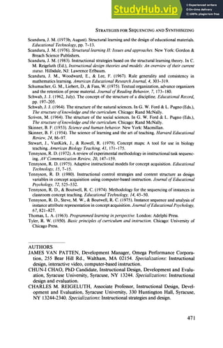 A Review Of Strategies For Sequencing And Synthesizing Instruction | PDF