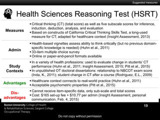 A review of suggested measures to assess student competence de marinis ...