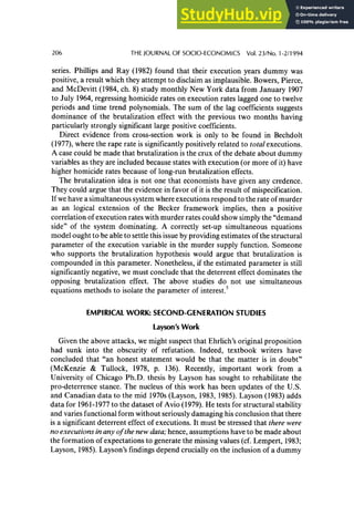 A Review Of The Econometric Evidence On The Effects Of Capital Punishment | PDF