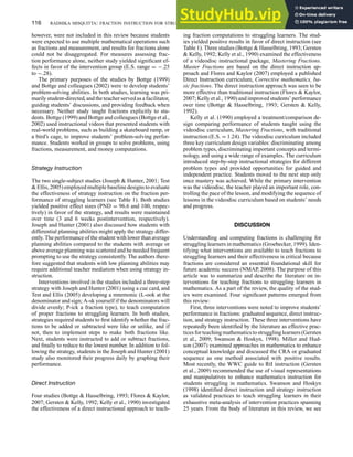 A Review Of The Literature Fraction Instruction For Struggling Learners ...