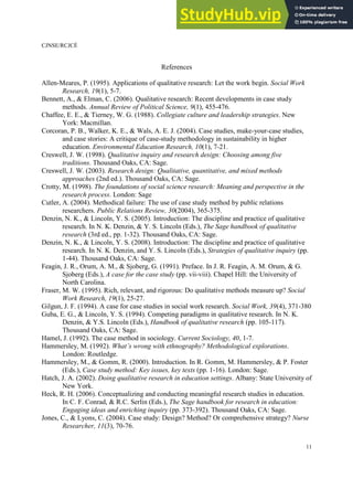 A Review Of The Literature On Case Study Research | PDF
